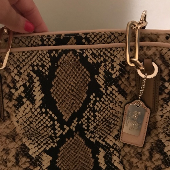 Bags | Limited Edition Coach Purse With Snake Skin Print | Poshmark